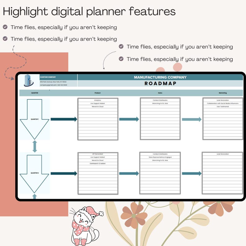 Manufacturing Company Roadmap Template for Operations and Strategy ...