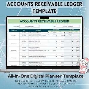 Business Receivables Ledger, Invoice Payment Tracker, Google Sheets ...