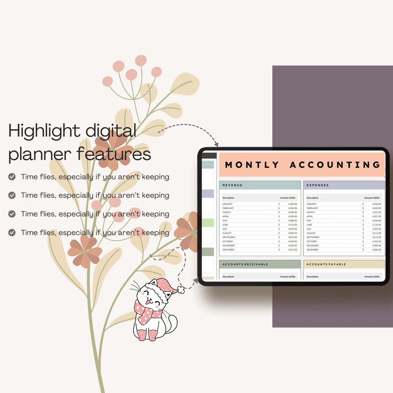 Monthly Accounting Template, Google Sheets for Budgeting and Expense ...