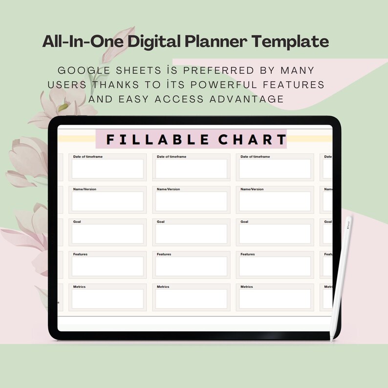 Fillable Chart Template, Editable Digital Download for Easy Data ...