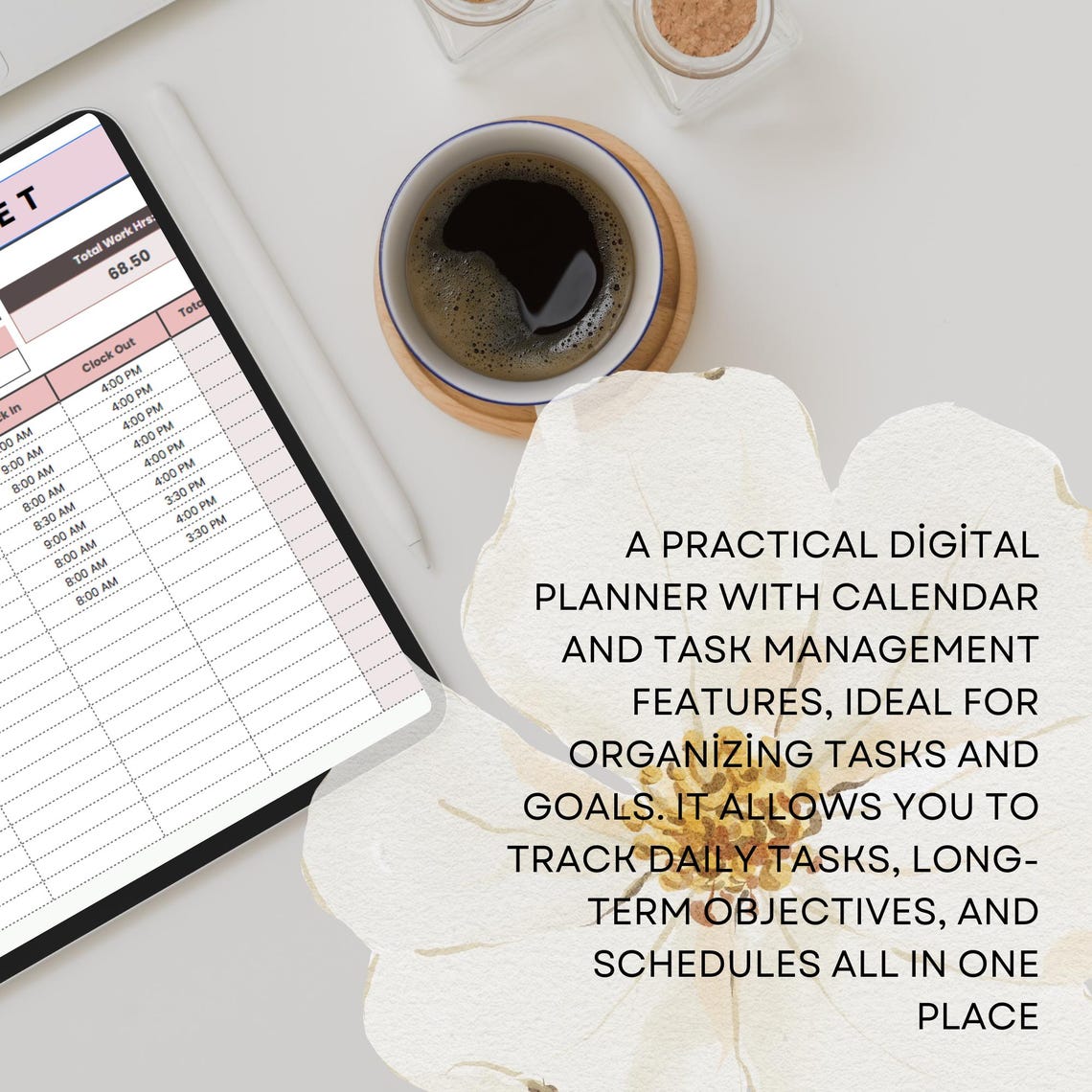 Work Timesheet Template, Digital Download, Editable Google Sheets ...