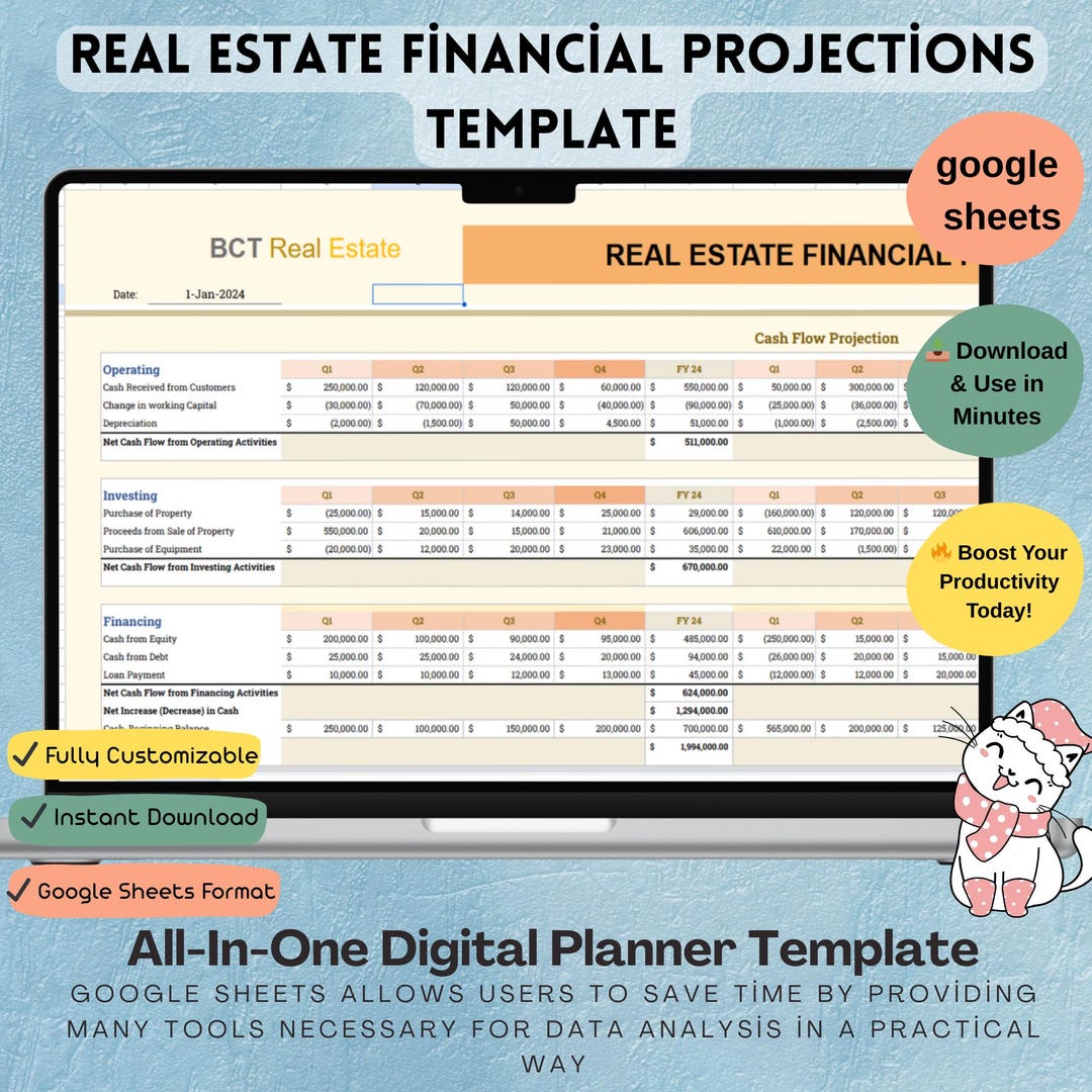 Real Estate Financial Projections Template for Investment Analysis ...