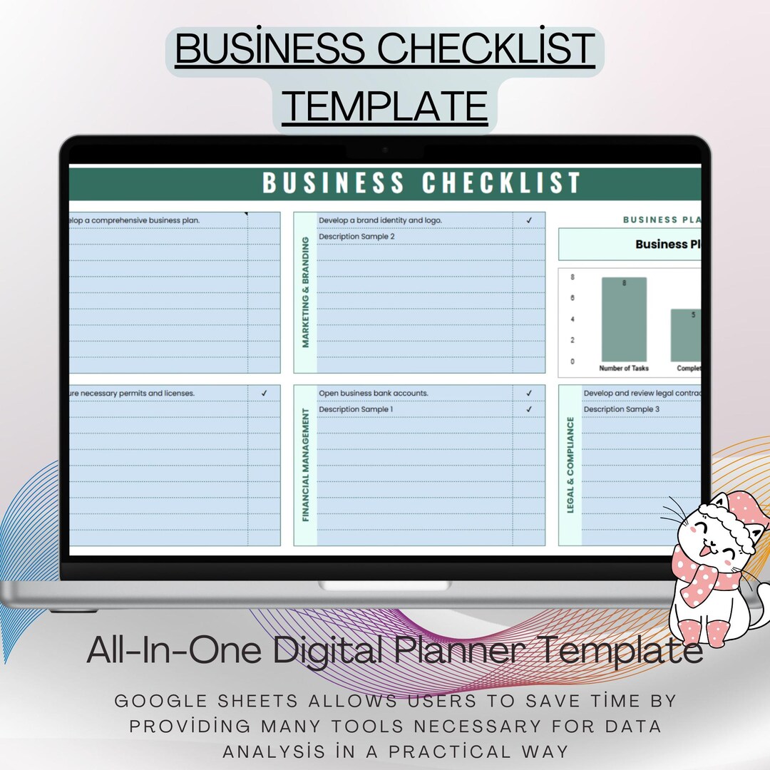 Business Checklist Template, Google Sheets, Editable Task Planner ...