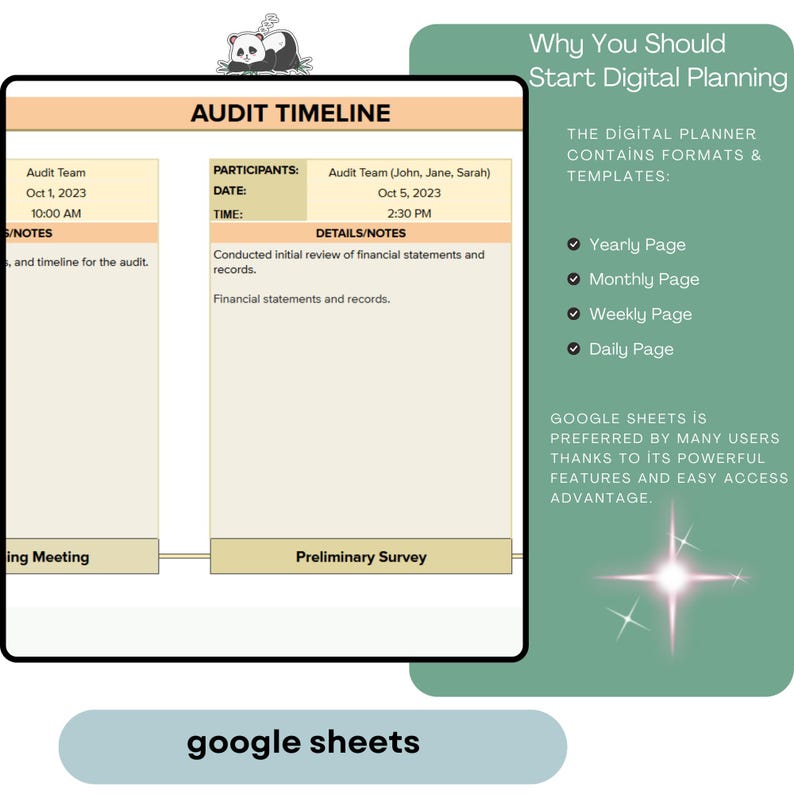 Audit Timeline Template, Internal Audit Tracker, Compliance Schedule ...