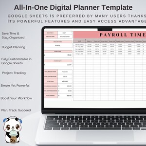 Payroll Timesheet Template Google Sheets: Employee Work Hours Tracker ...