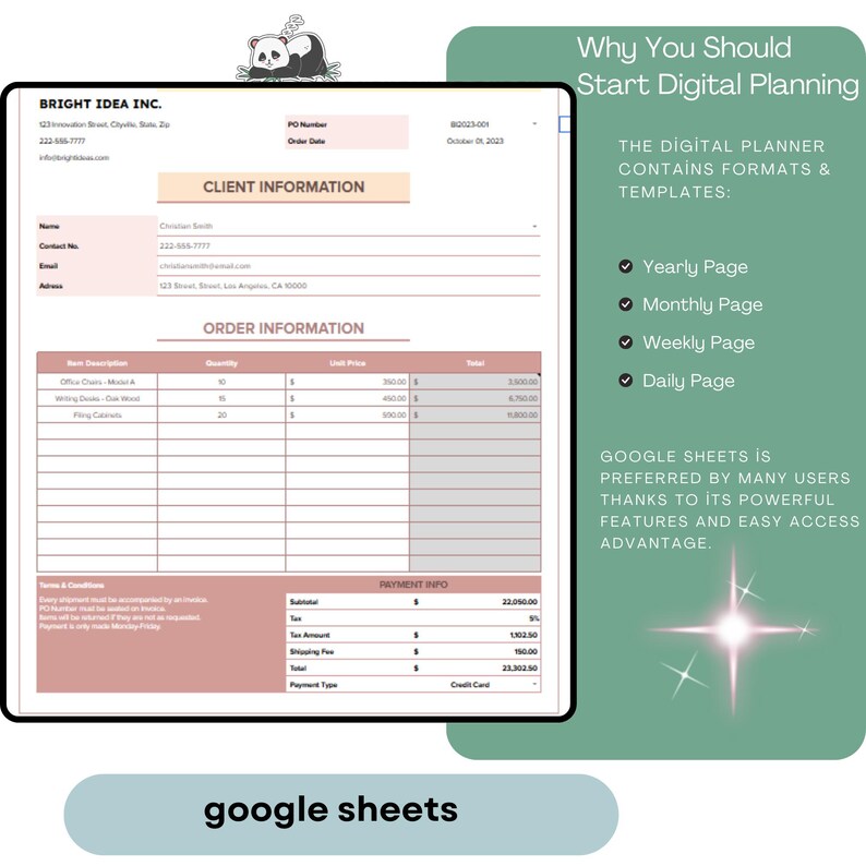 Local Purchase Order Template | Google Sheets | Editable Printable ...