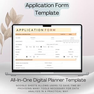 Editable Application Form Template, Digital Download, Easy to Use ...