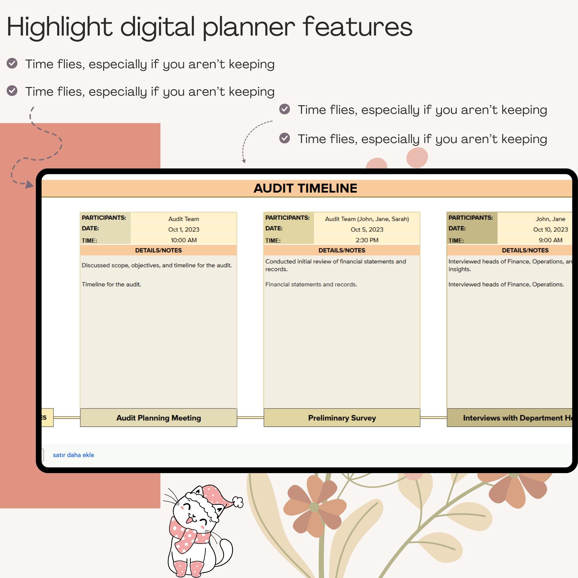 Audit Timeline Template, Internal Audit Tracker, Compliance Schedule ...