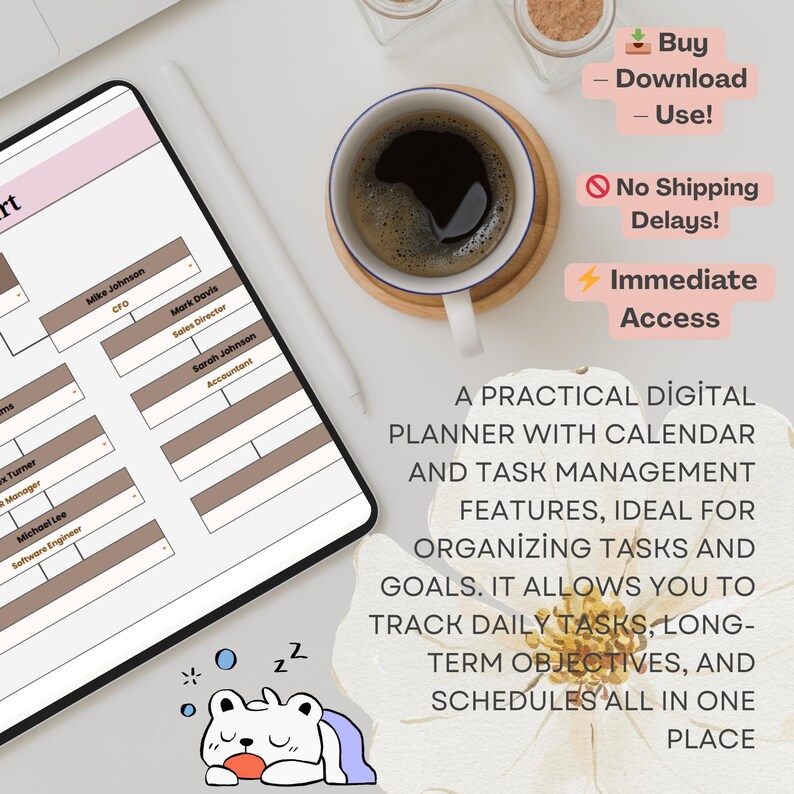 Organizational Chart Template Google Sheets, Editable, Easy to Use ...