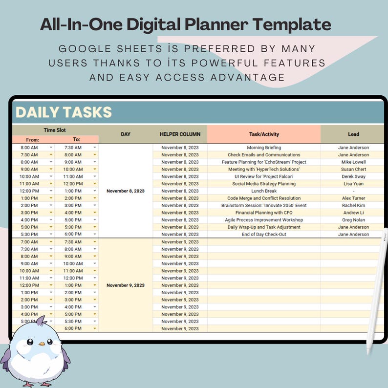 Daily Timeline Template | Plan Your Day Hour by Hour and Boost ...