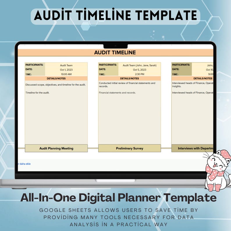 Audit Timeline Template, Internal Audit Tracker, Compliance Schedule ...
