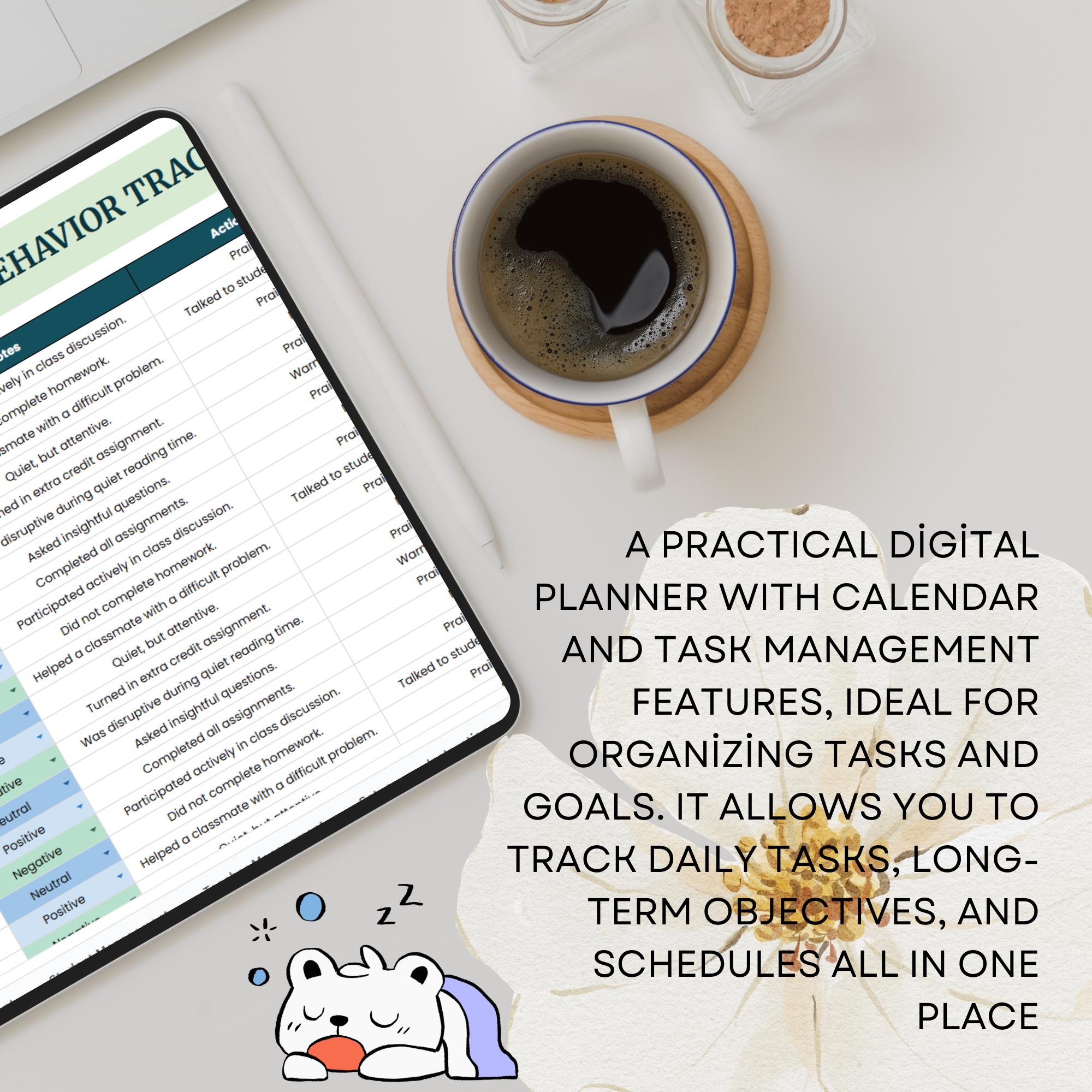Classroom Behavior Tracker Template, Student Progress Log, Google ...