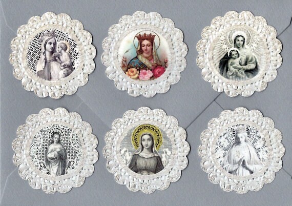 Items similar to Stickers, Vintage Holy Card, Religious Stickers, Holy ...