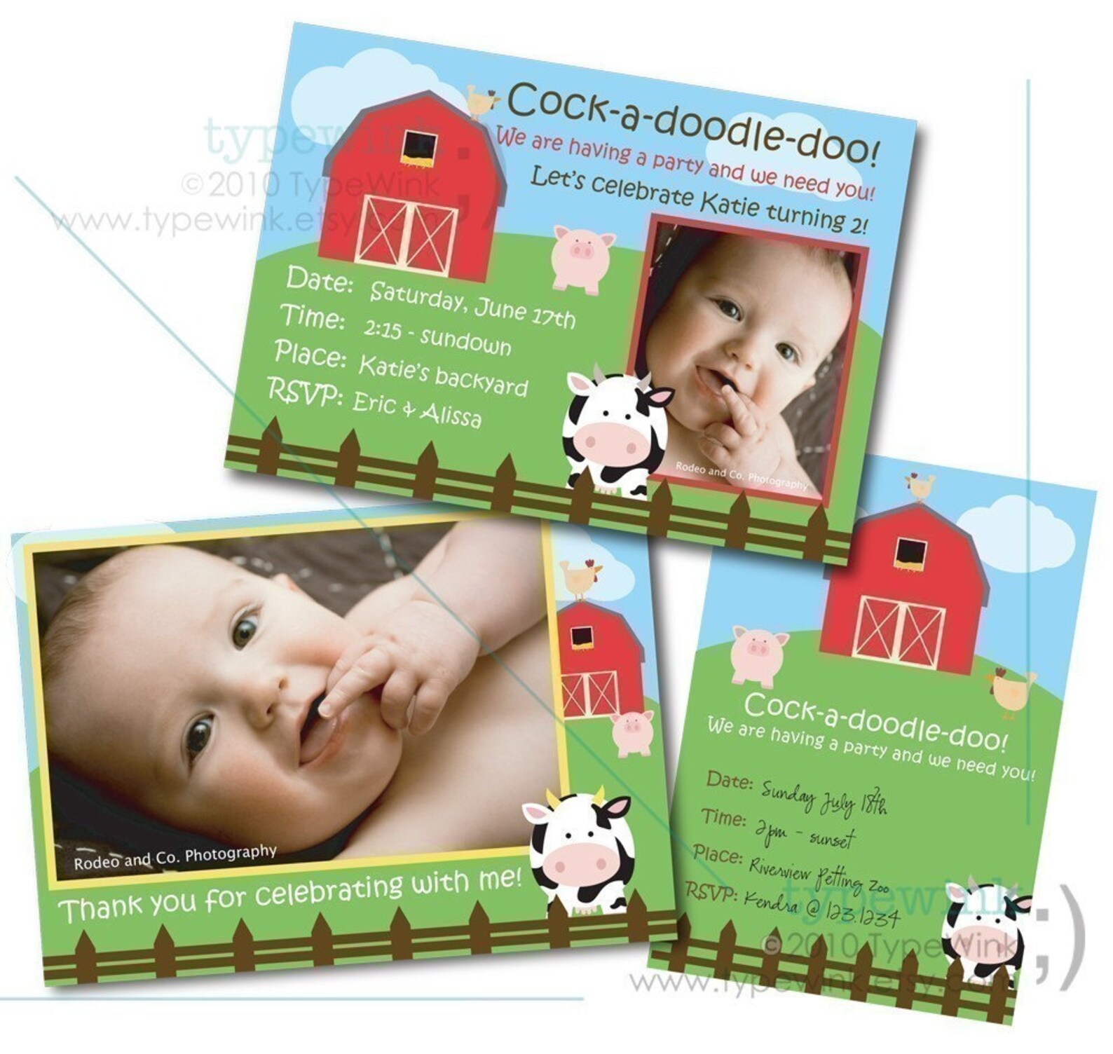 Printable Farm Party Photo Invitation Included DIY - Etsy