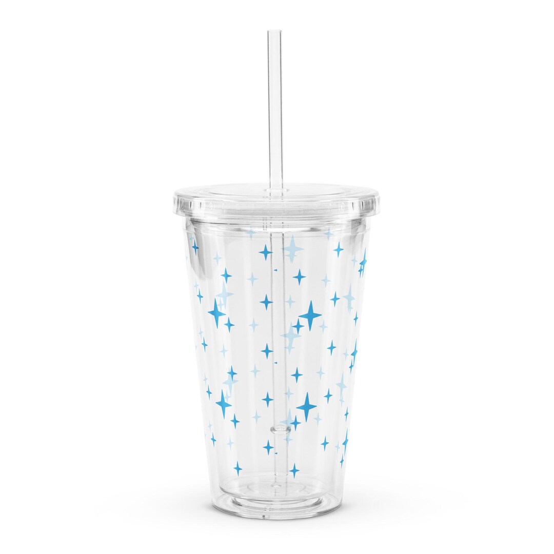 Blue Twinkle Clear Plastic Tumbler - Etsy