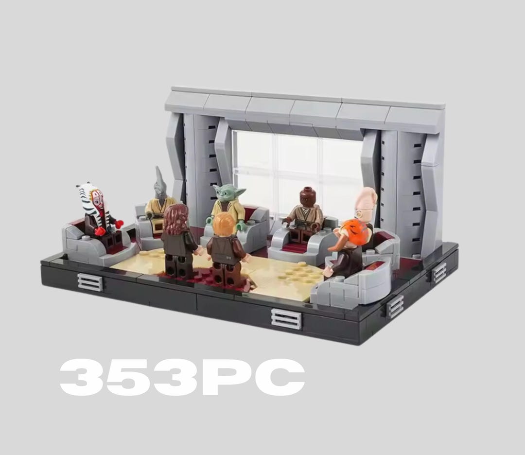 Moc Mini Jedi Temple Building Blocks Characters Are Included Etsy