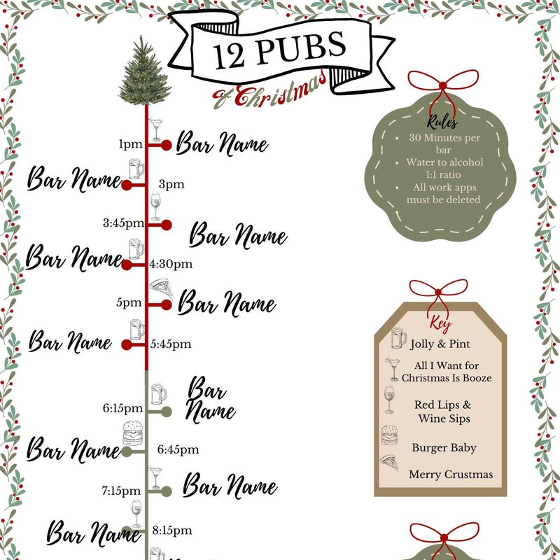 Christmas Pub Crawl - Etsy