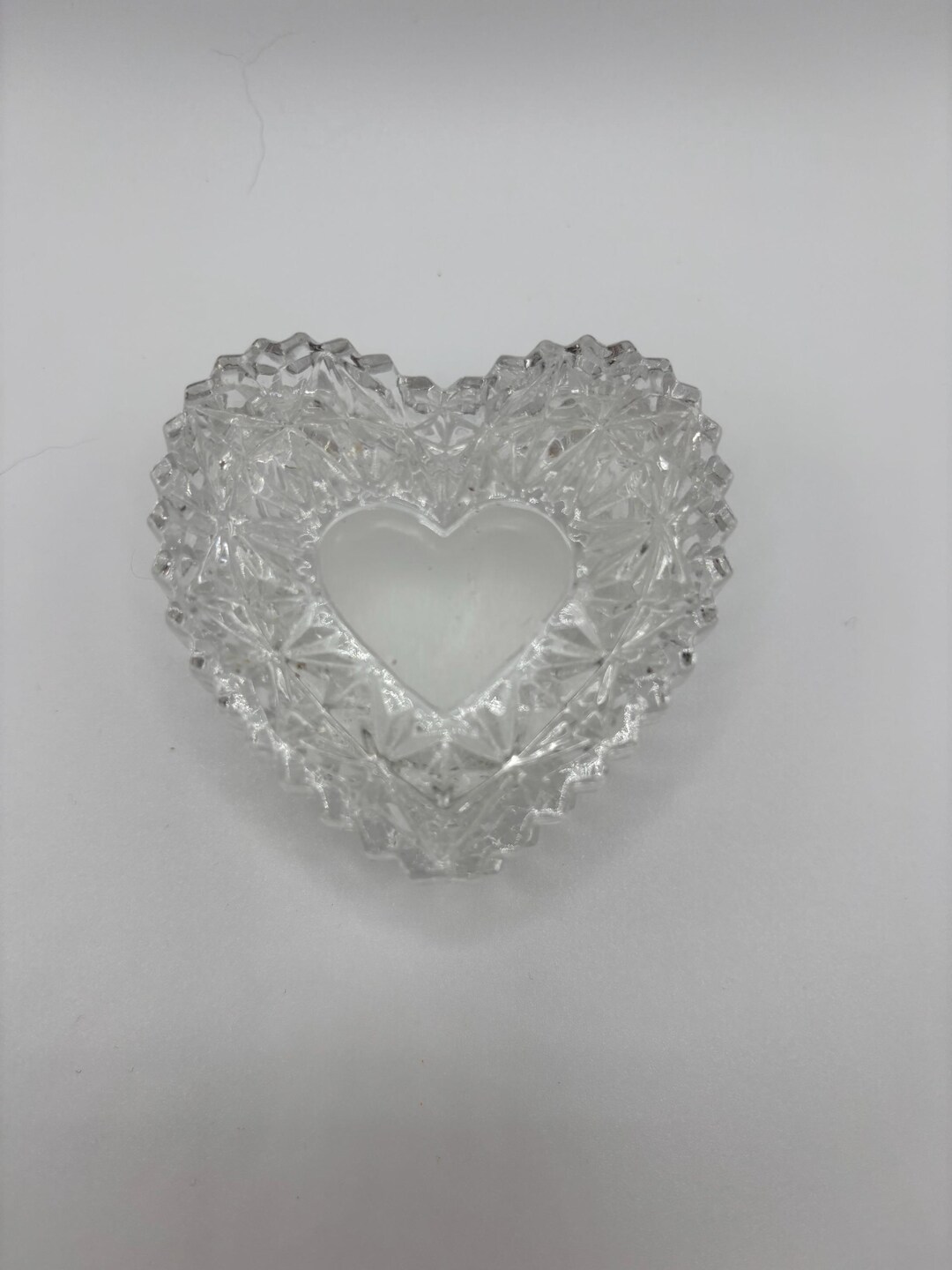 Heart Shaped Ring Trinket Box Clear Glass - Etsy