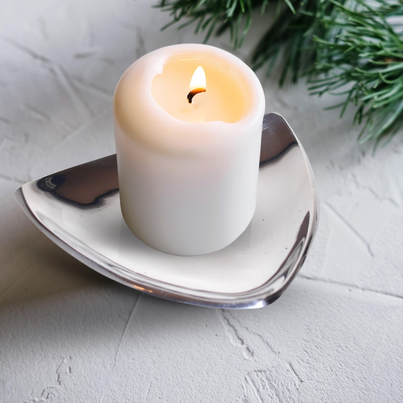 Small Pillar Candle Plate - Etsy
