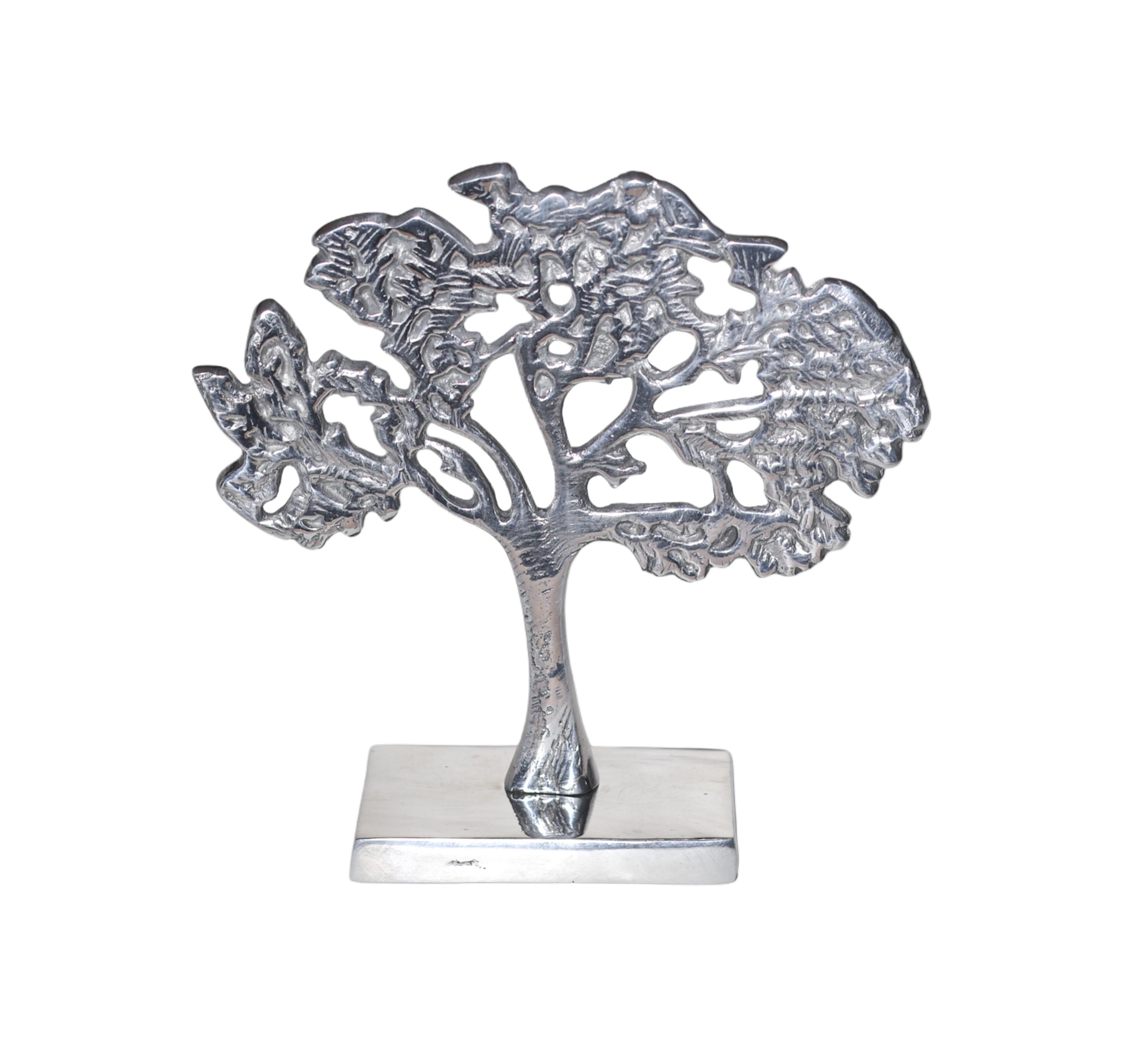Silver Tree of Life Table Ornament: Modern Nature-inspired Sculpture - Etsy