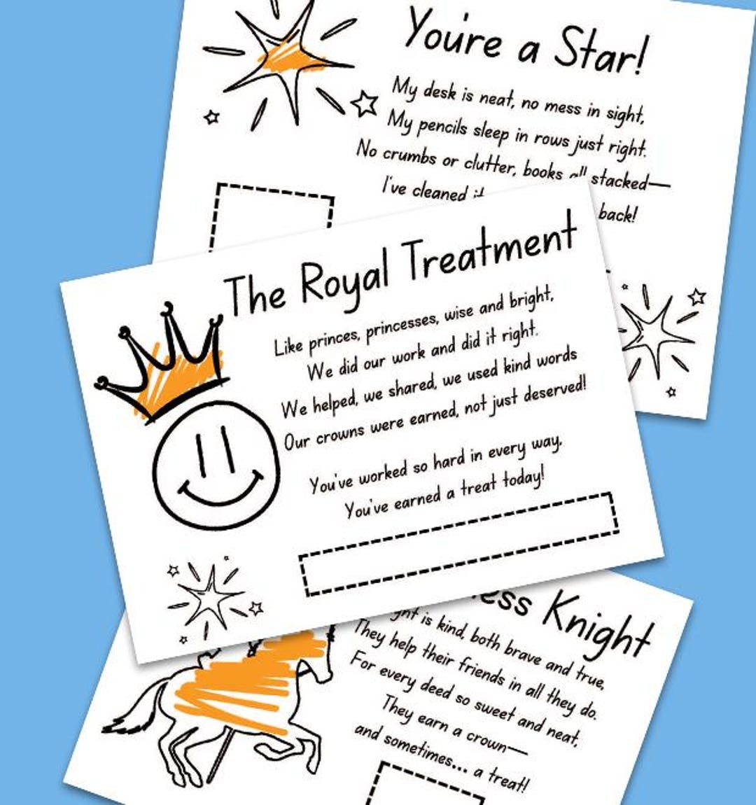 Castle Classroom: Behavior Rewards for Little Royals - Printable 3-pack ...
