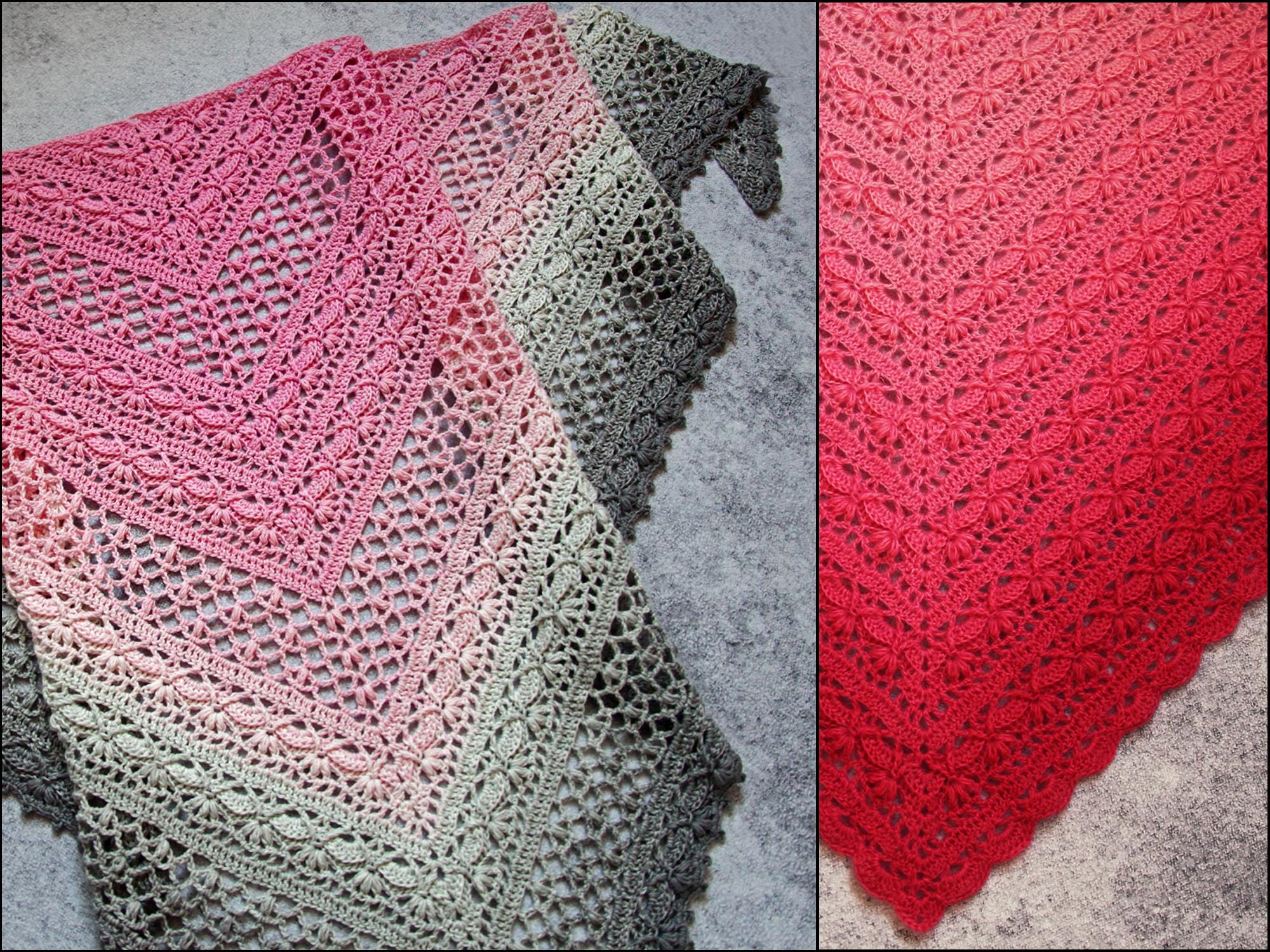 Crochet Shawl Pattern - Azalea Shawl - Crochet Wrap Pattern - Crochet ...