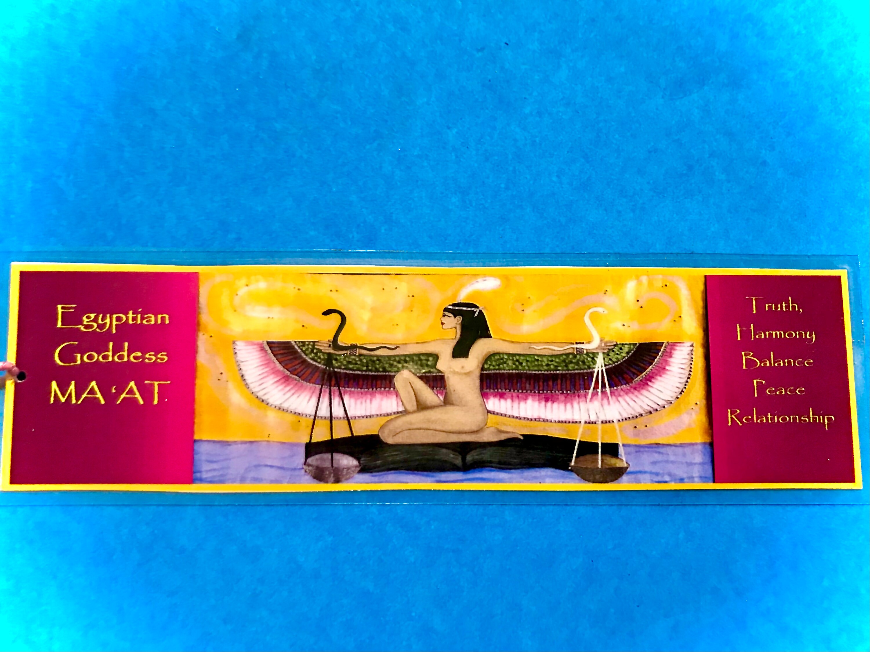 Egyptian Goddess Maat (original Print) Bookmark Beaded - Etsy