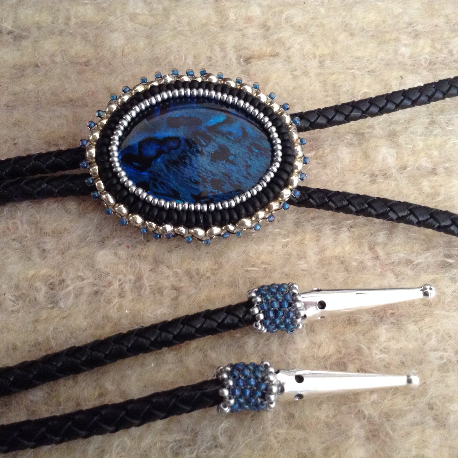 Handmade Beaded Bolo Tie - Etsy