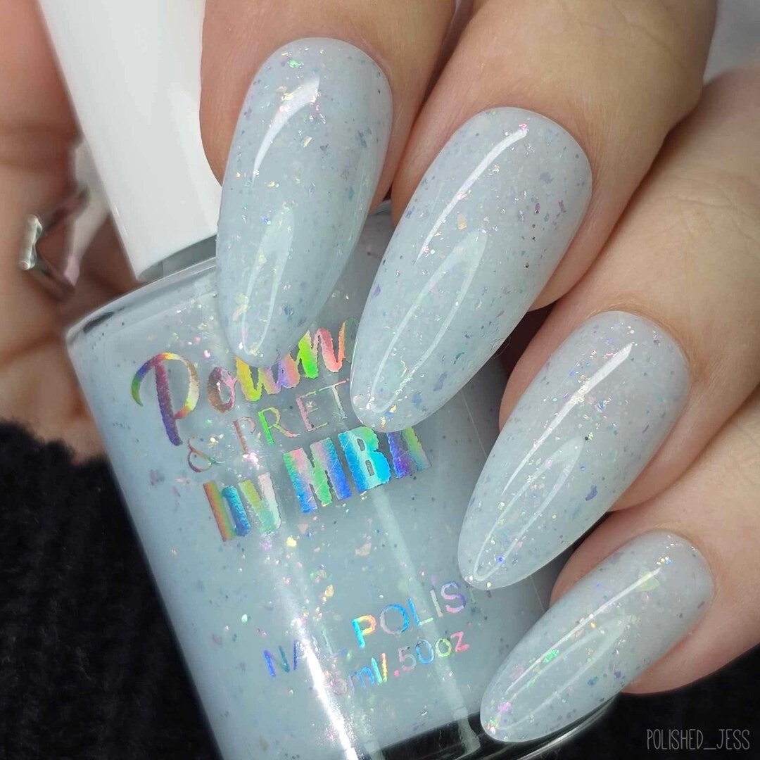 Snow Angel-thermal Flakie Nail Polish--large 15ml - Etsy