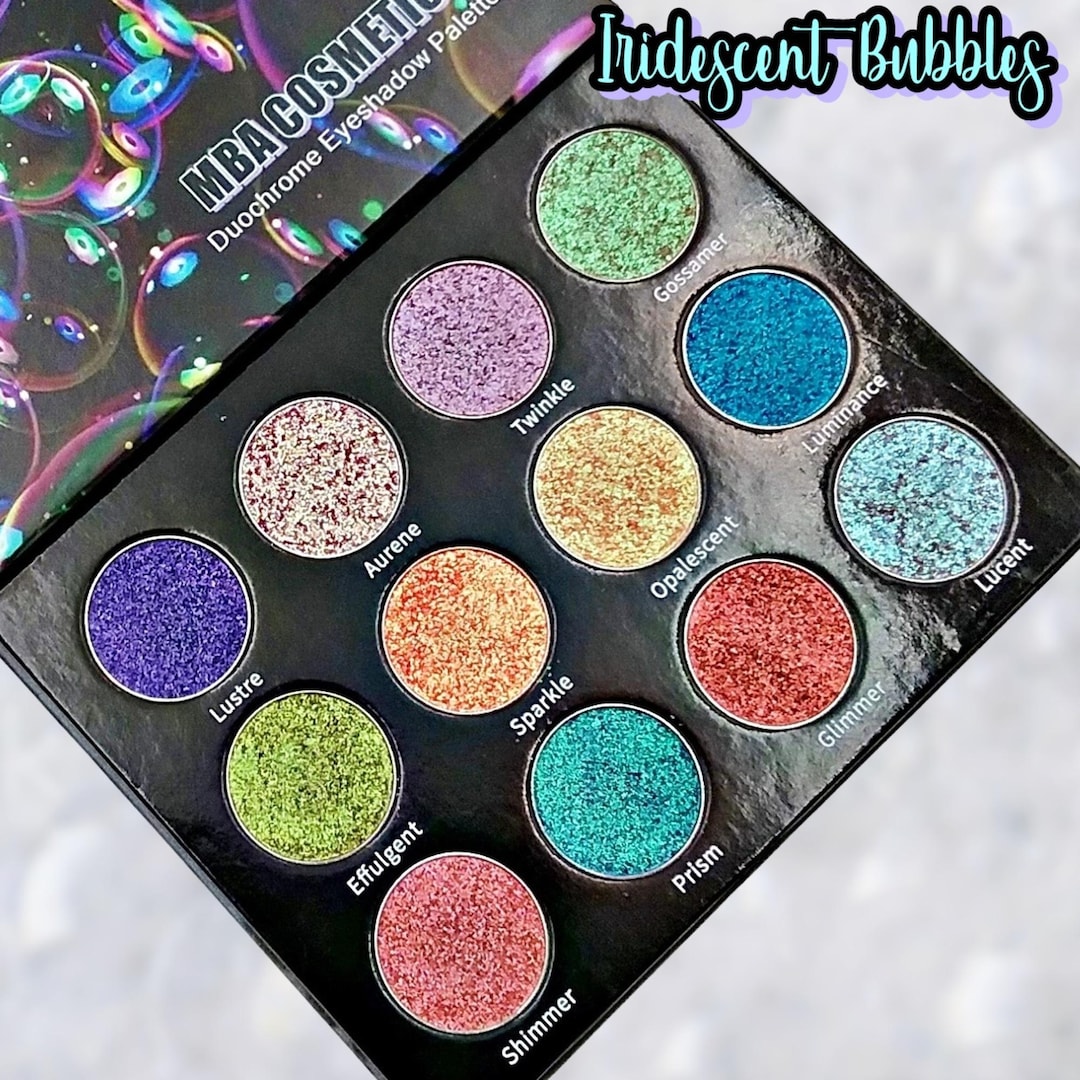 Iridescent Bubbles Duochrome Eyeshadow Palette-multicolor, Shimmer - Etsy