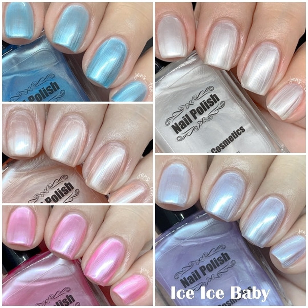 Ice Ice Baby-nail Polish 5 Pc Collection Large 15ml Bottles - Etsy