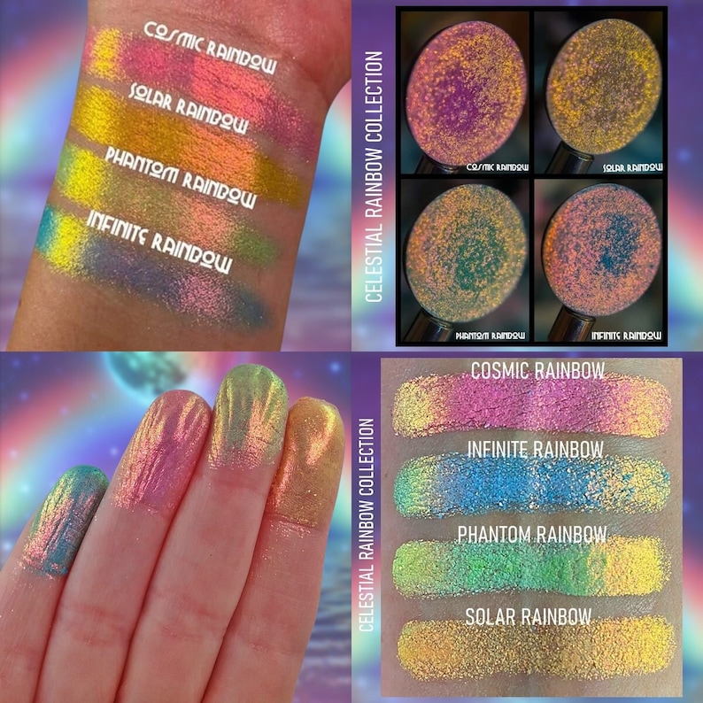 Celestial Rainbow Multichrome Shadow Collection, Iridescent Pressed ...
