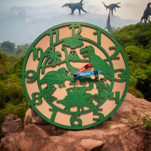 Dinosaur Wall Clock - Etsy