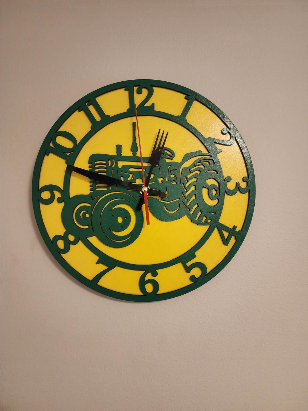 Rustic Farm Tractor Wall Clock: Vintage-inspired Timepiece for Country ...