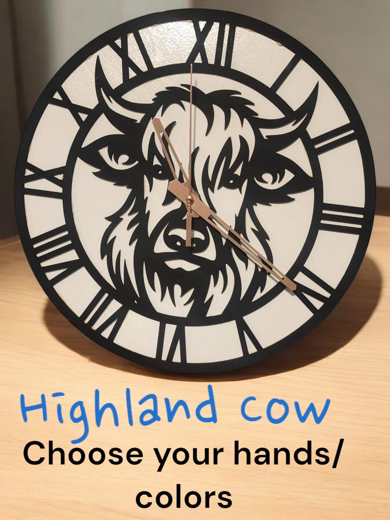Farmhouse Cow Wall Clock: Charming Kitchen Decor for Country Home ...