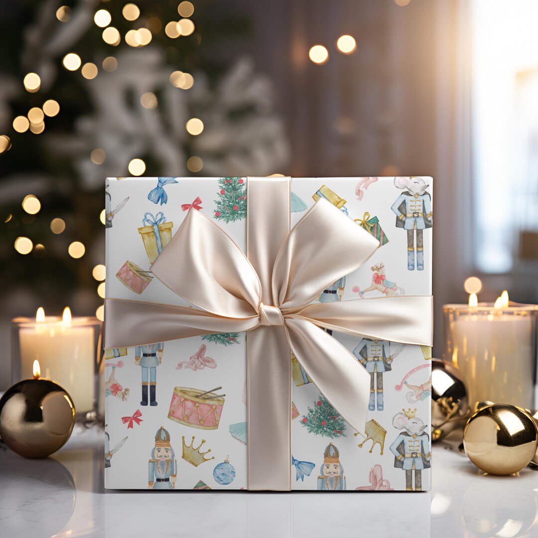 Elegant Nutcracker Wrapping Paper Christmas Gift Wrap Seasonal Gift ...