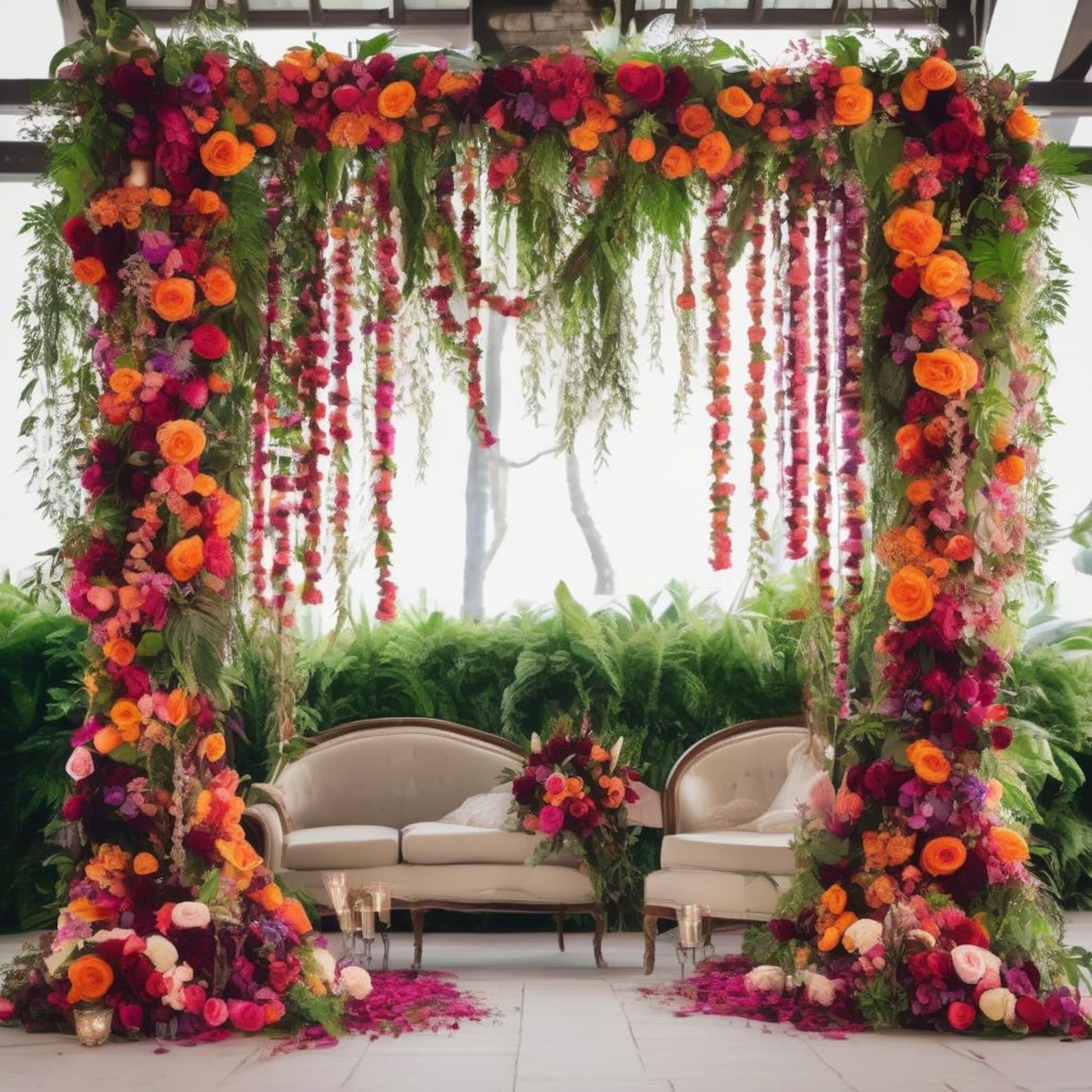 Luxurious Silk Flower Wrap Garland for All Events - Etsy