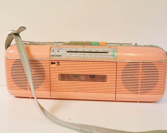 Vintage 1980s Sharp QT-50 Pink Cassette Player/radio Boombox - Etsy