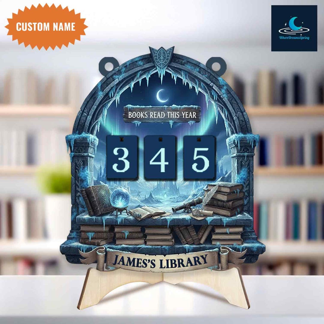 Custom Books Read This Year Sign, Personalized Reading Tracker Plaque ...
