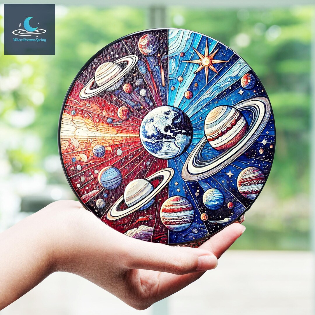 Solar Galaxy Acrylic Suncatcher, Solar Galaxy Stained Glass Window ...