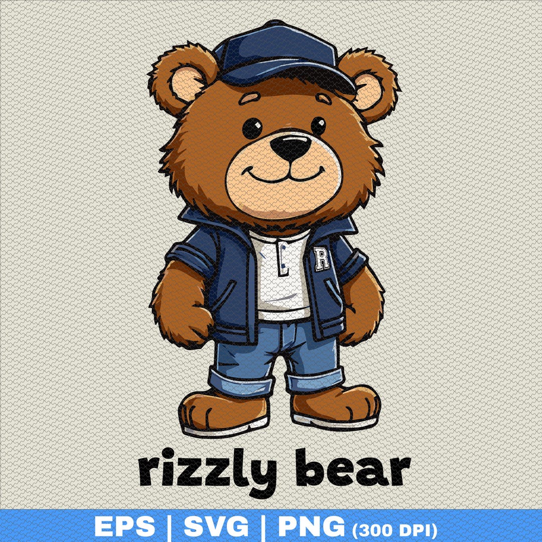 Funny Trending Rizzly Bear SVG, Bear SVG, Rizzler Rizz Em Vintage SVG ...
