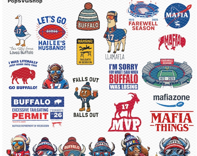Buffalo Football PNG | Buffalo Fans PNG Bundle | 20 PNG Images ...
