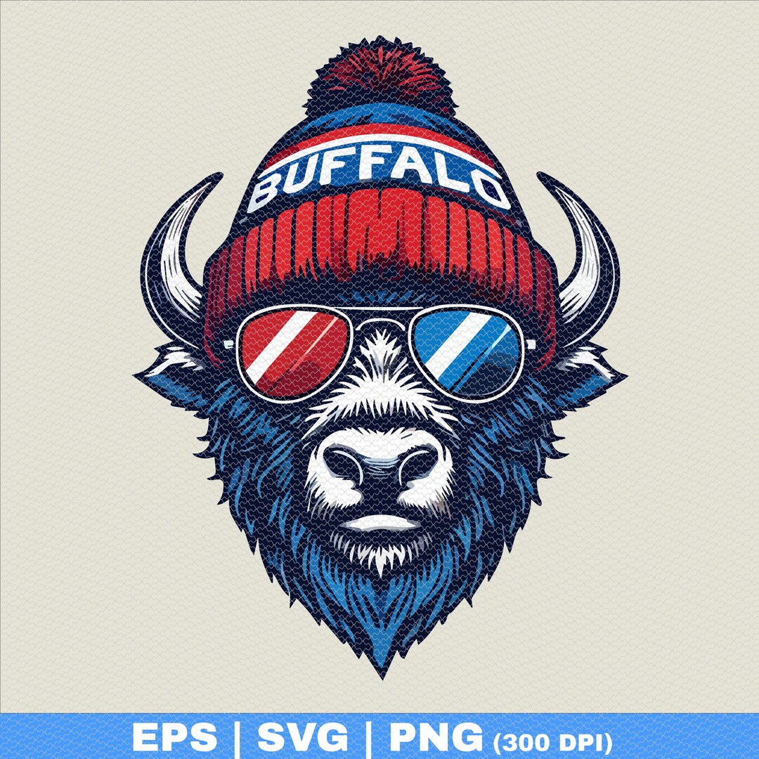 Buffalo Football Bison Head Winter Hat Png | Mafia Fan | Bills Fan ...