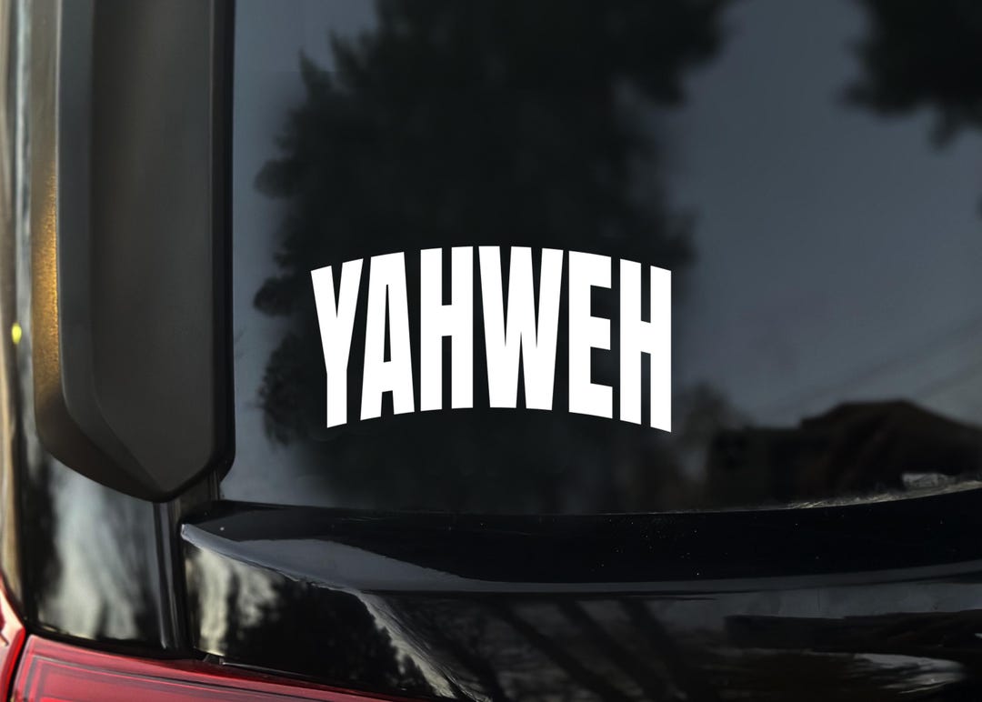 Yahweh Vinyl Decal, Christian Car Sticker - Etsy