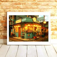 Japanese Café Poster - Vintage Art Print, Japan Wall Art, Cozy Home ...