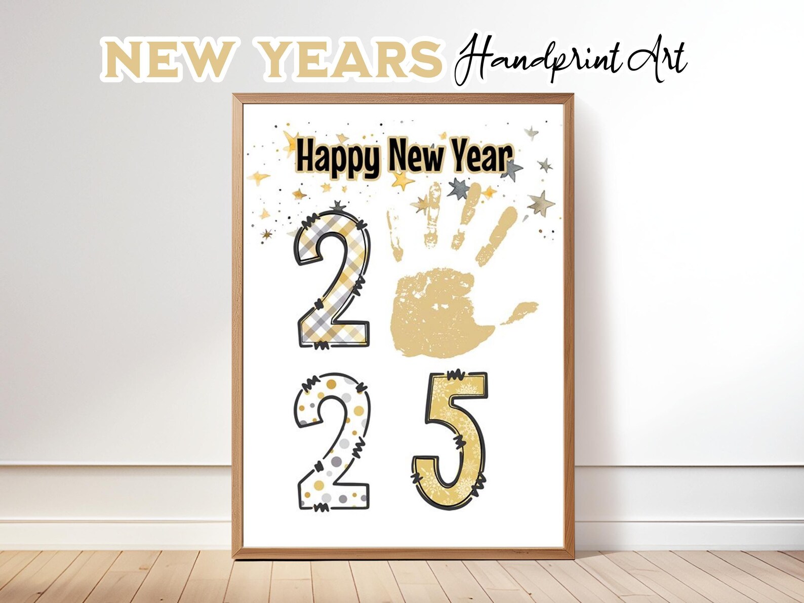 2025 New Years Handprint Art, New Years Day Activity, New Year ...