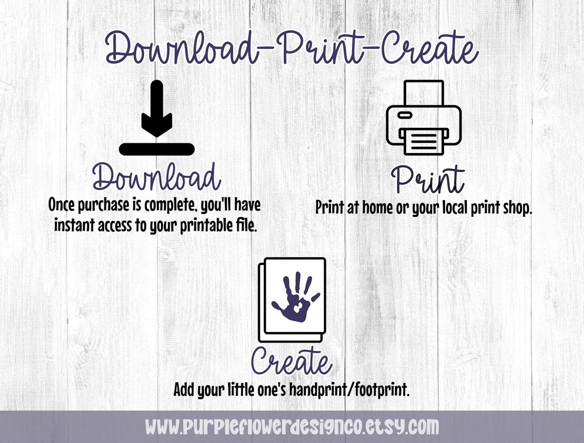 Preschool Winter Handprint Craft, Printable Preschool Activity, Baby ...