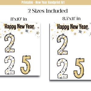 2025 New Years Handprint Art, New Years Day Activity, New Year ...