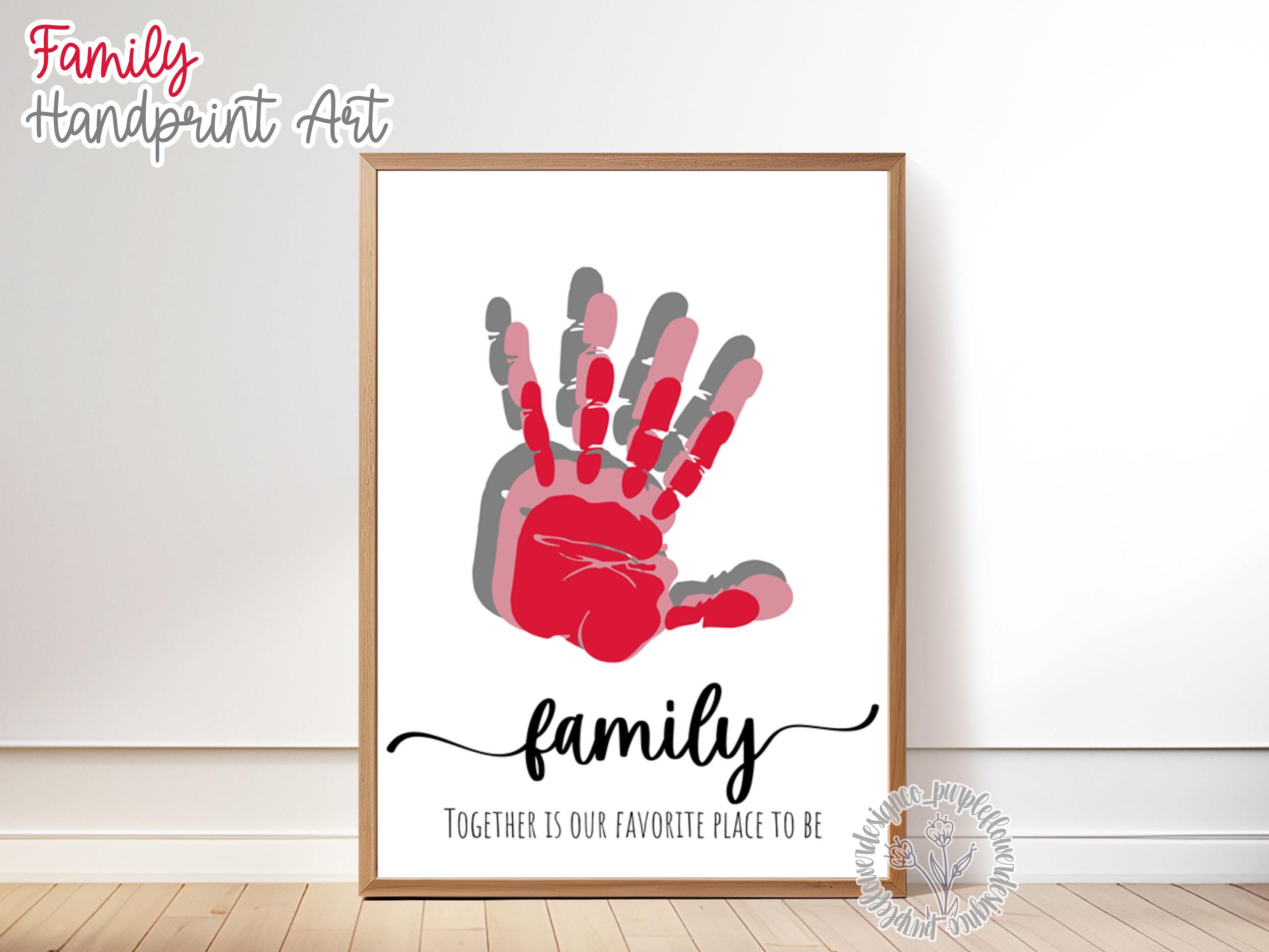 Family Handprint Craft, Footprint Art, Memory Decor, Children Kids Baby ...