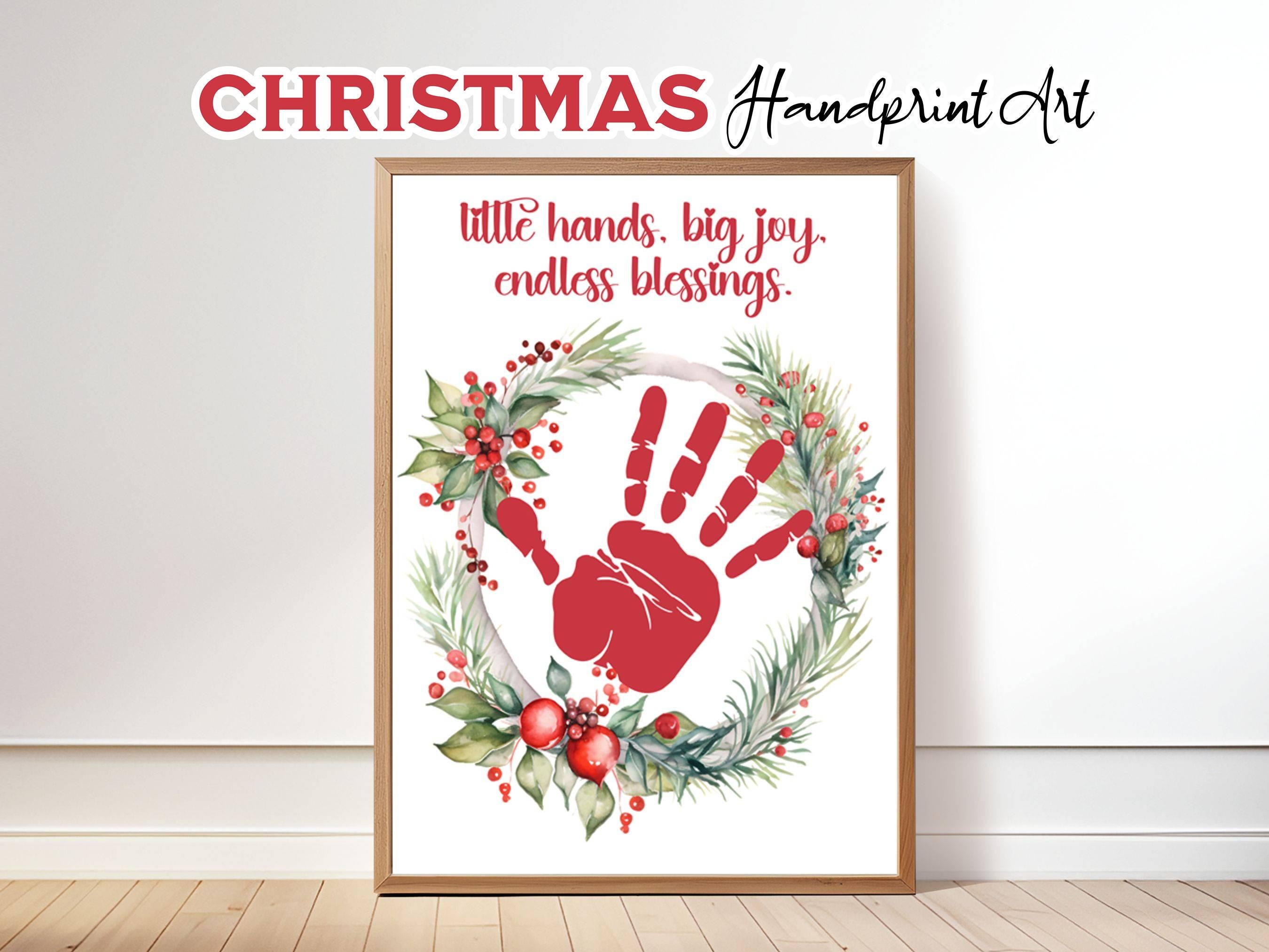 Printable Christmas Handprint Art, Preschool Art DIY Craft, Christmas ...